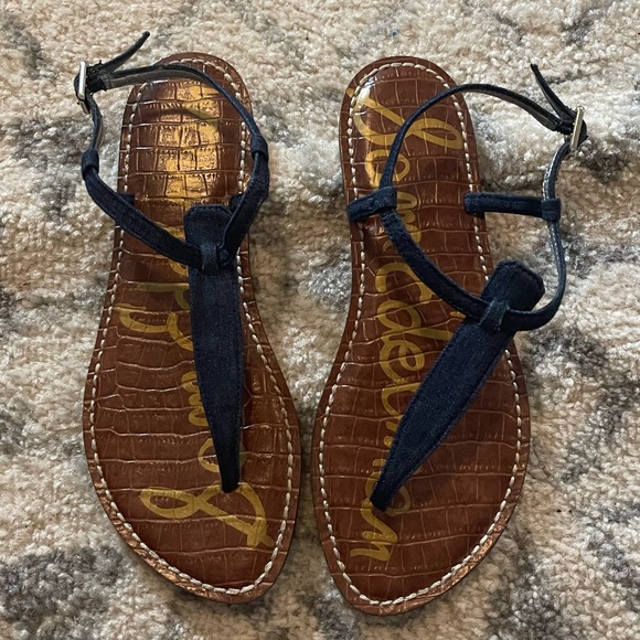 Sam Edelman | Shoes | Sam Edelman Denim Leather Gigi Sandals | Poshmark